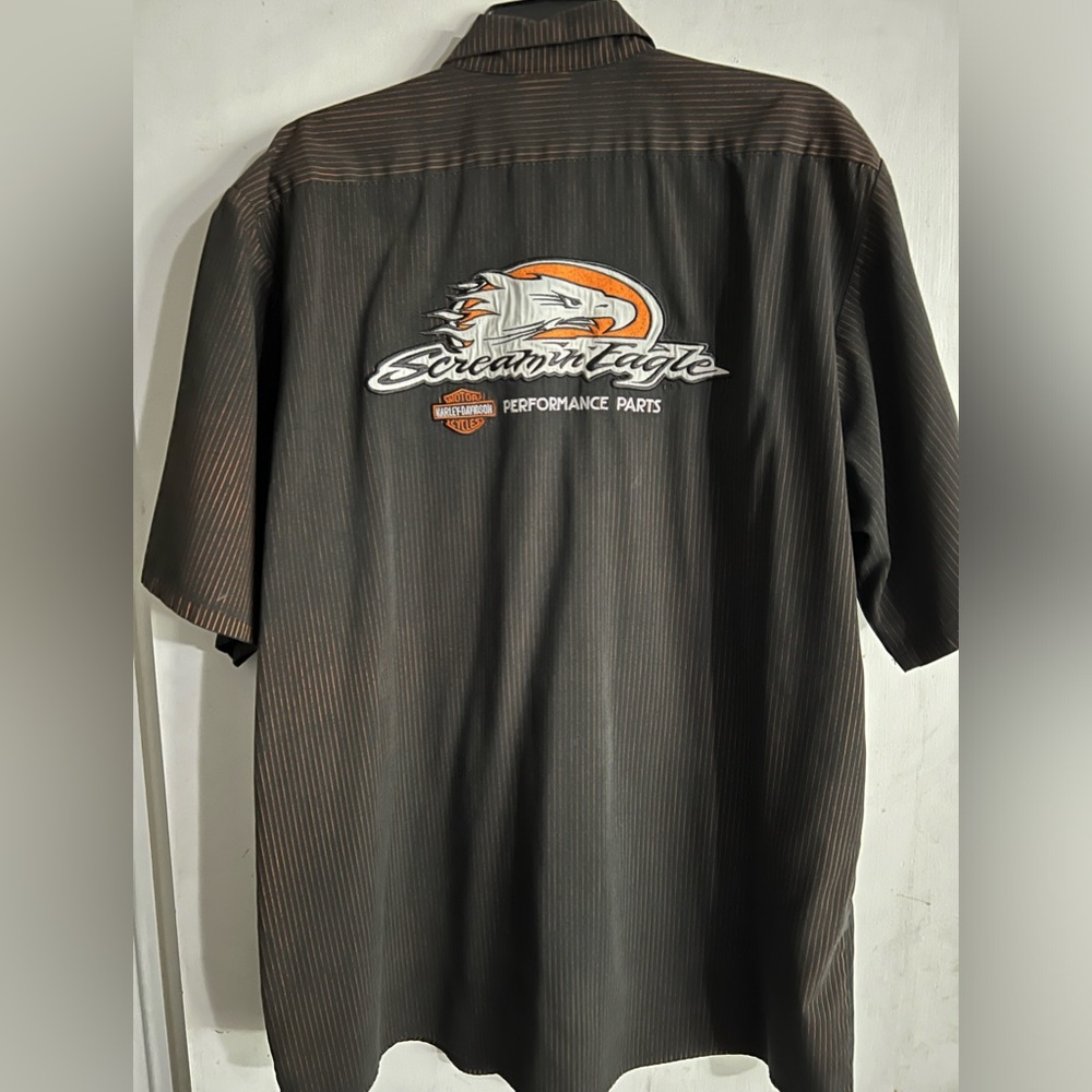 Mens Harley Davidson Screamin’ Eagle Button Front Shi… - Gem